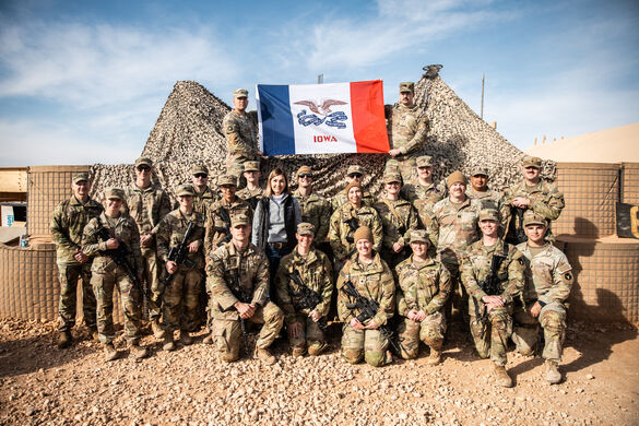 Governor Reynolds visits Iowa National Guard soldiers, airmen serving ...